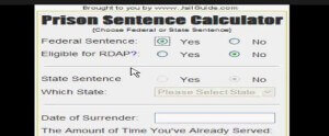 Prison sentence calculator to calculate good time credit
